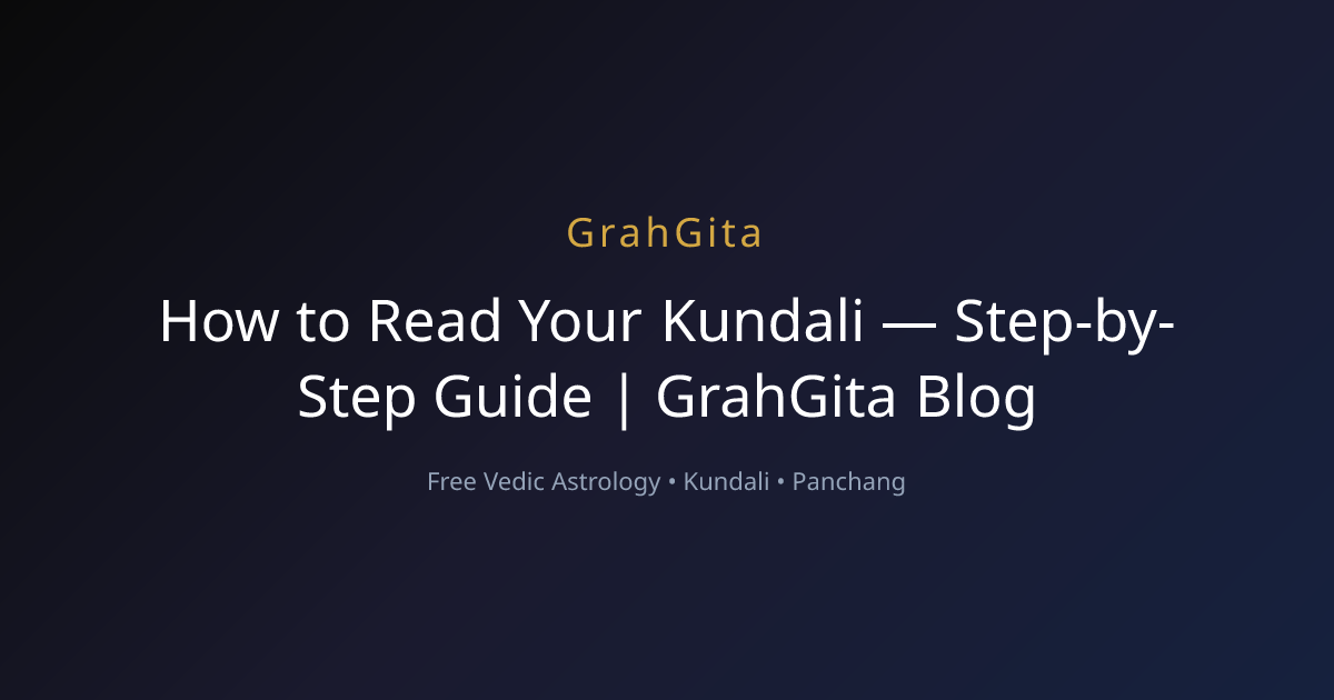 How to Read Your Kundali — Step-by-Step Guide | GrahGita Blog